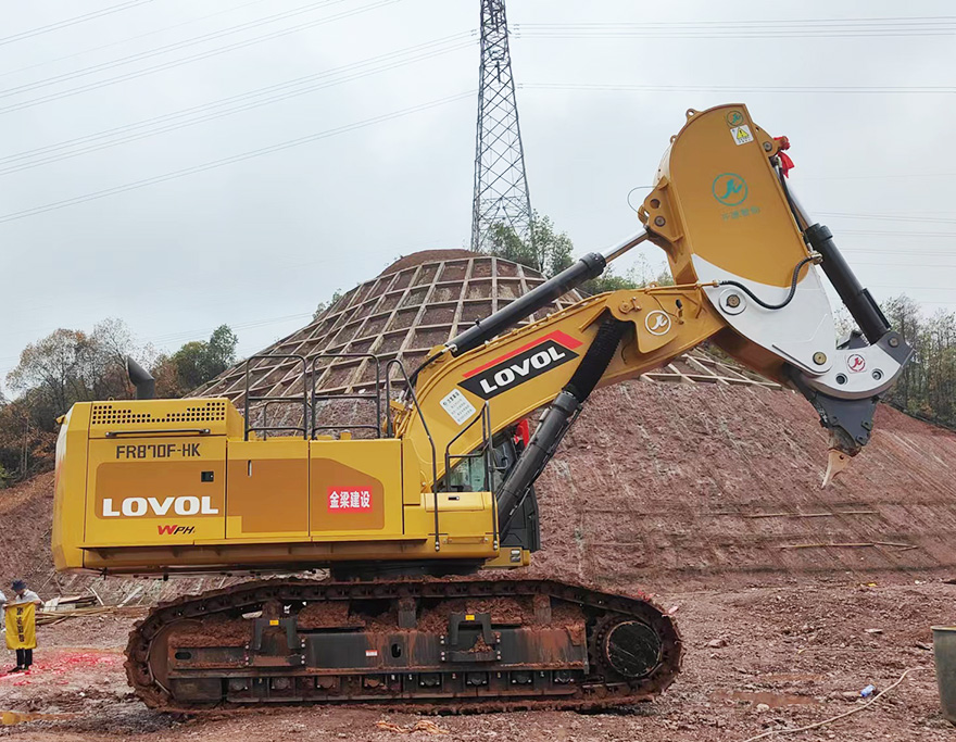 China Lovol 870 excavator equipped kaiyuanzhichuang Rock Arm ...