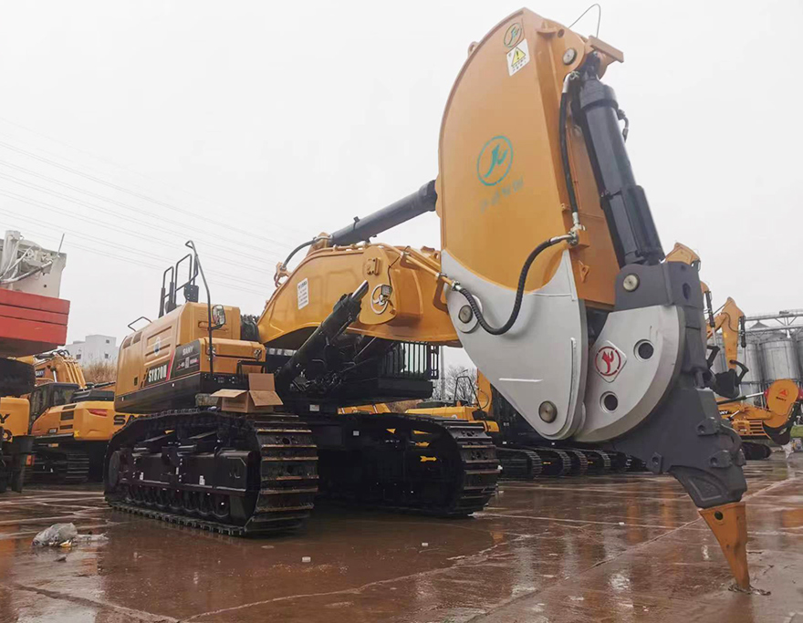 China Sany 870 excavator equipped kaiyuanzhichuang Rock Arm ...